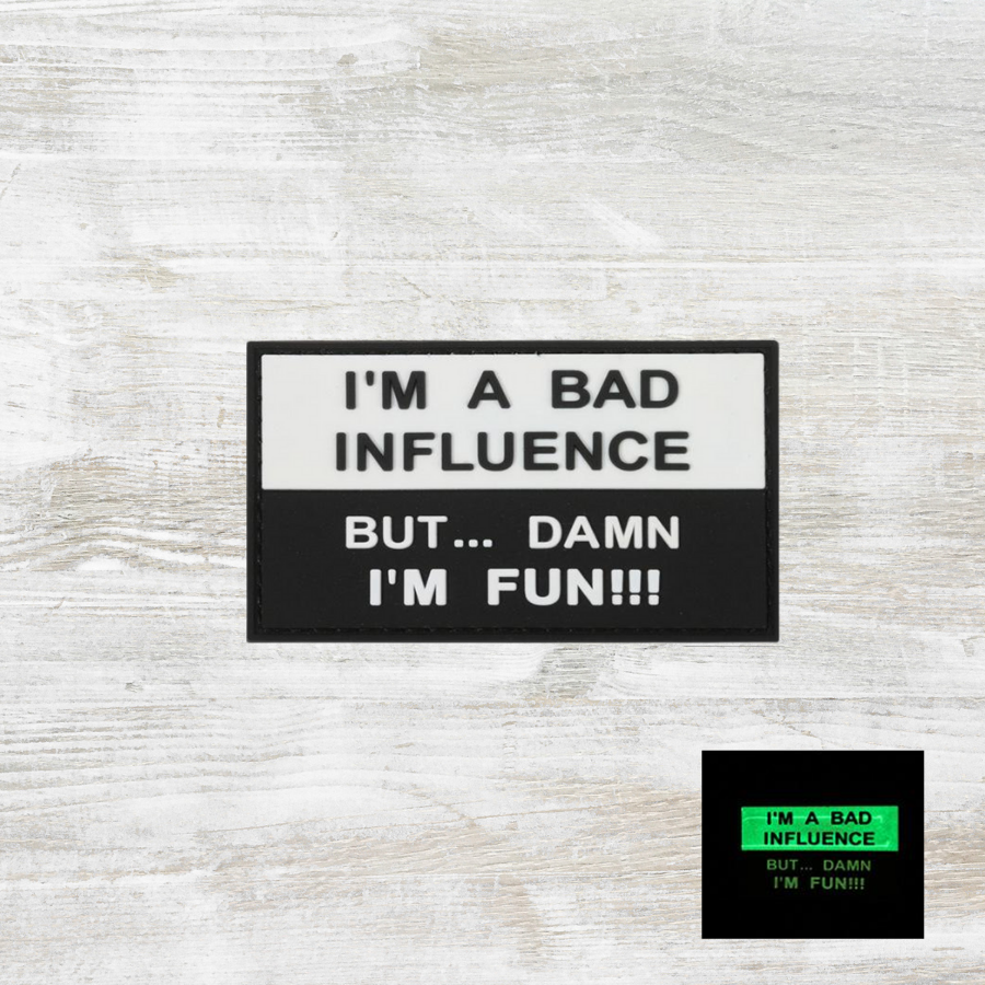 The Meniacc I'm a Bad Influence PVC Velcro Patch – Oribags