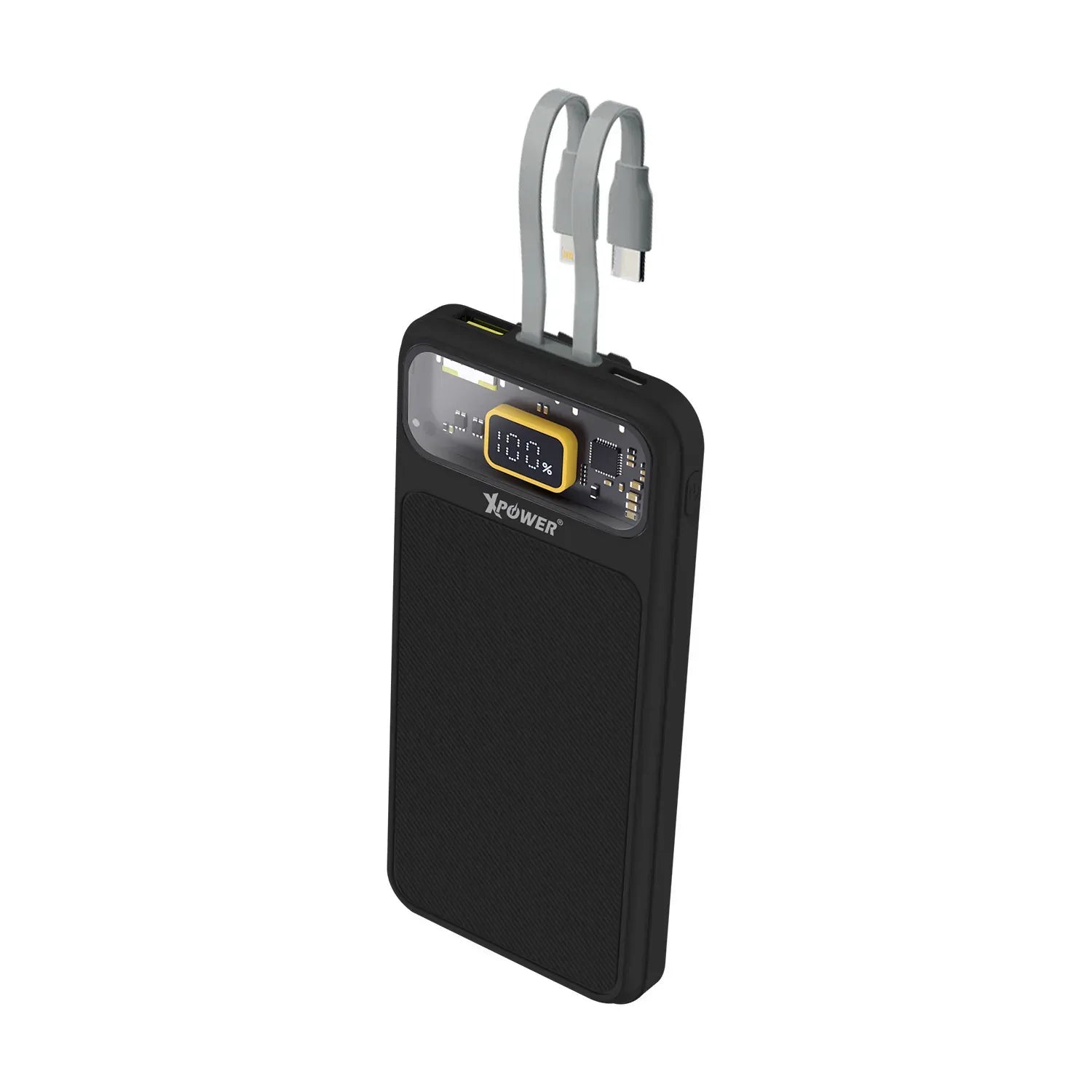XPower 10000mAh Transparent Led Display Power Bank B10J - Black – Oribags